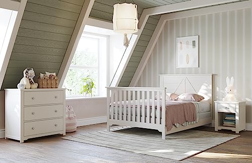 Forever Eclectic Woodland 4-in-1 Convertible Baby Crib, Brushed Cotton