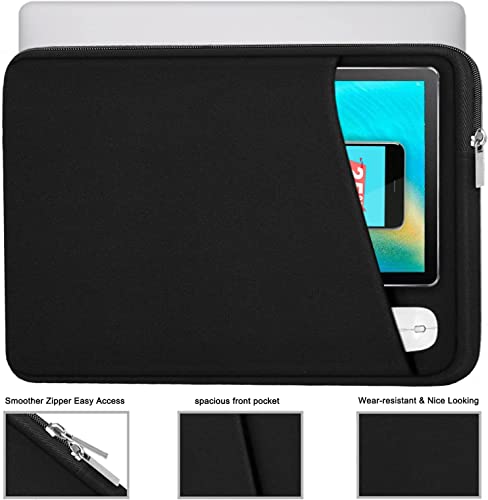 Askuko 15 inch Laptop Sleeve Bag, Laptop Cover Shockproof Protective Case, Handbags Portable Notebook Bag for 15-16 inch HP Dell Asus Lenovo Computer, Laptop Case with Front Pocket, Black