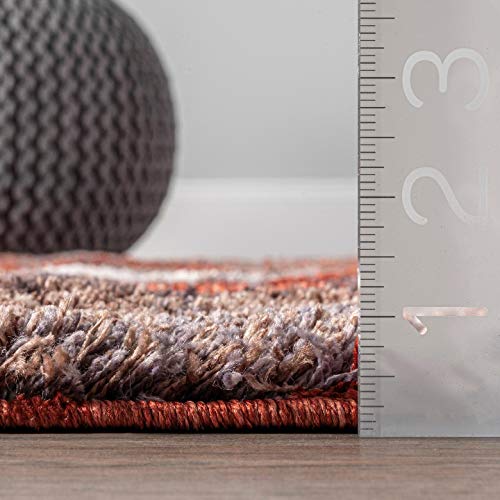 nuLOOM Alexia Abstract Diamond Shaggy Tassel Area Rug, 5' 3" x 7' 6", Multi