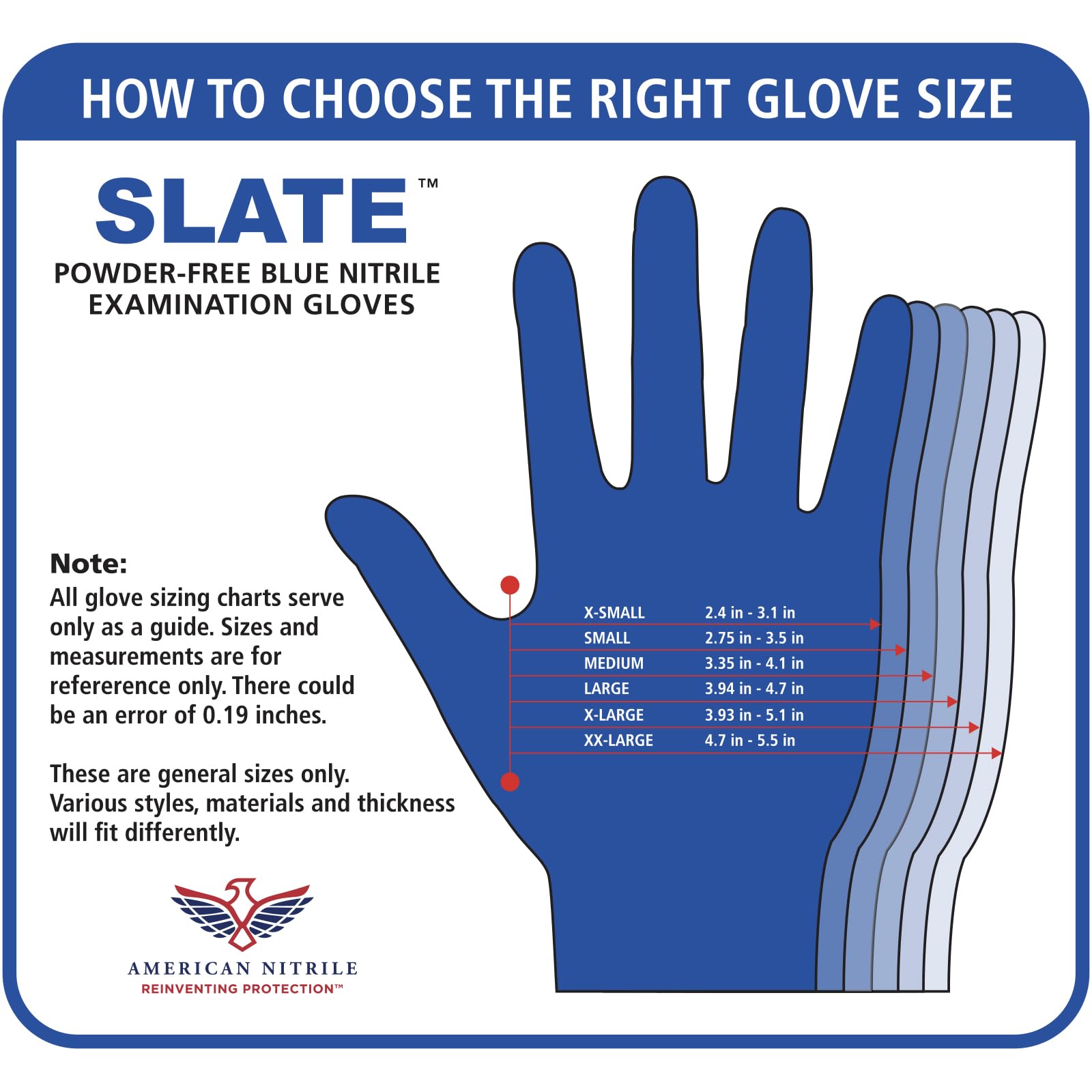 American Nitrile β Slate Powder Free Nitrile Gloves β Latex Free Disposable Gloves β Made in the USA