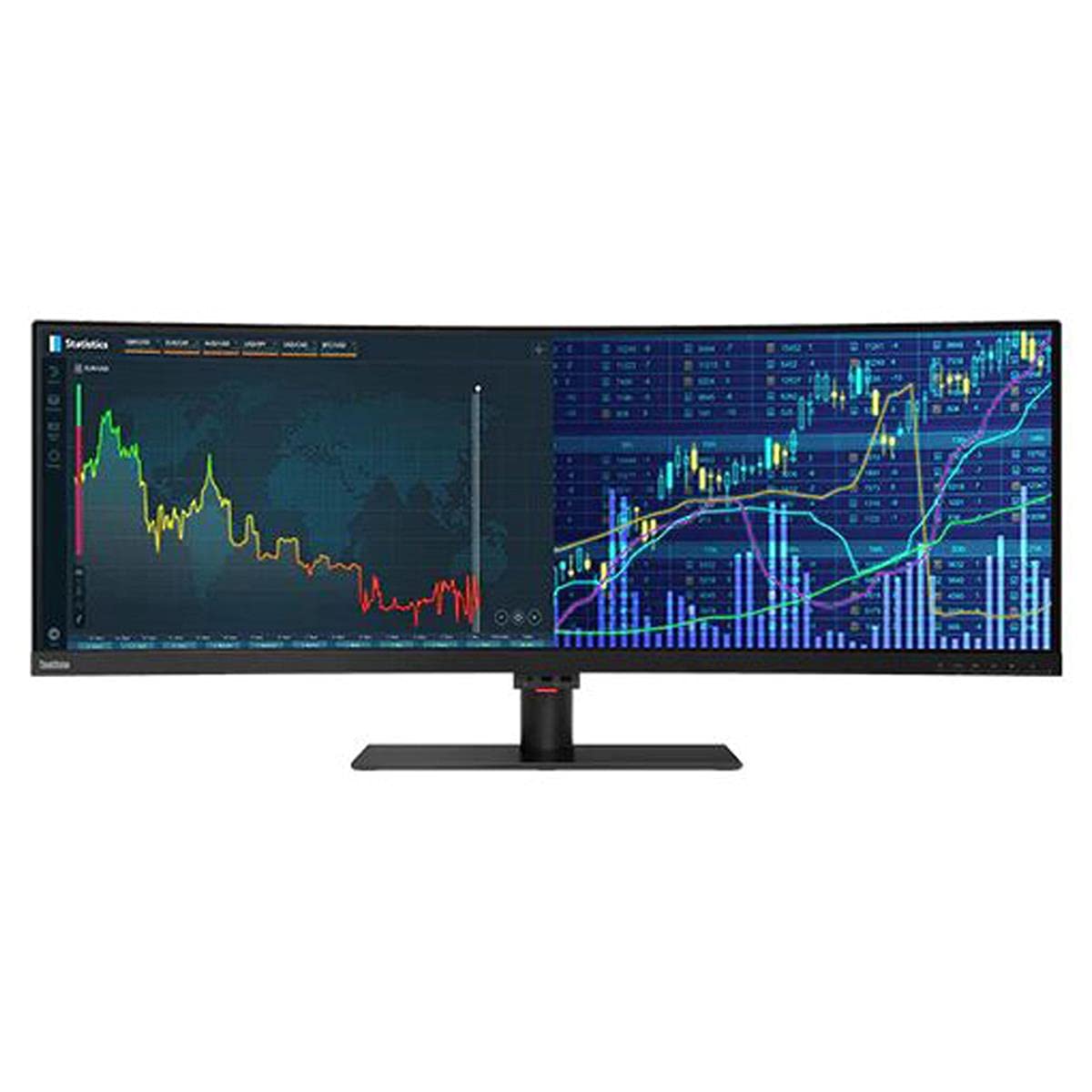 Lenovo - 61D5RAR1US ThinkVision P44w-10 43.4 WQUXGA WLED LCD Monitor - 32:10 - Raven Black - Vertical Alignment (VA) - 1.07 Billion Colors - 380 Nit Typical, 450 Nit Peak - 4 ms Extreme Mode