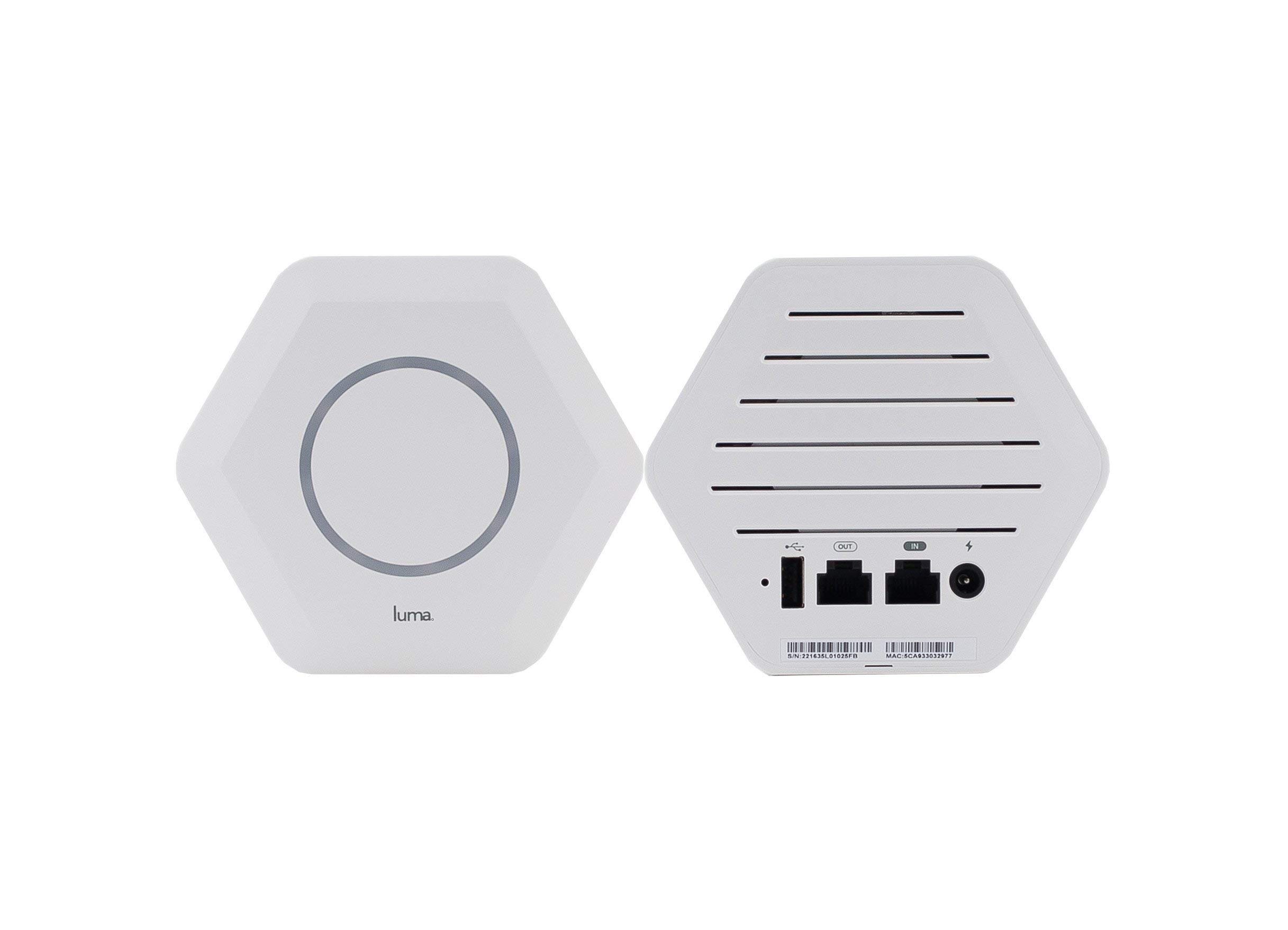 Luma Whole Home Wireless Router 3 Pack - Replaces Wi-Fi Extenders Routers, Free Virus Blocking, Free Parental Controls, Gigabit Speed, Dual Band, White (Renewed)