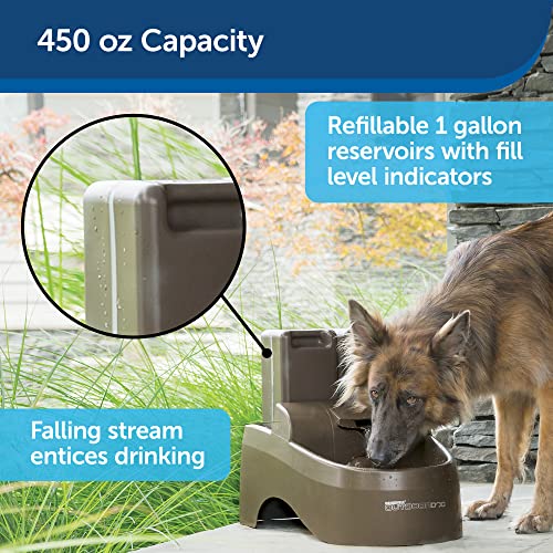 PetSafe Drinkwell Outdoor Dog Water Fountain, Pet Drinking Fountain, 450 oz Capacity Water Dispenser,gray