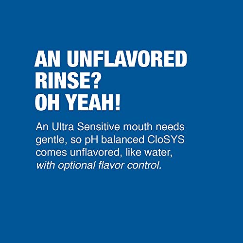 CloSYS Ultra Sensitive Mouthwash, 3.4 Ounce Travel Size (48 Count), Unflavored, Alcohol Free, Dye Free, pH Balanced, Helps Soothe Entire Mouth