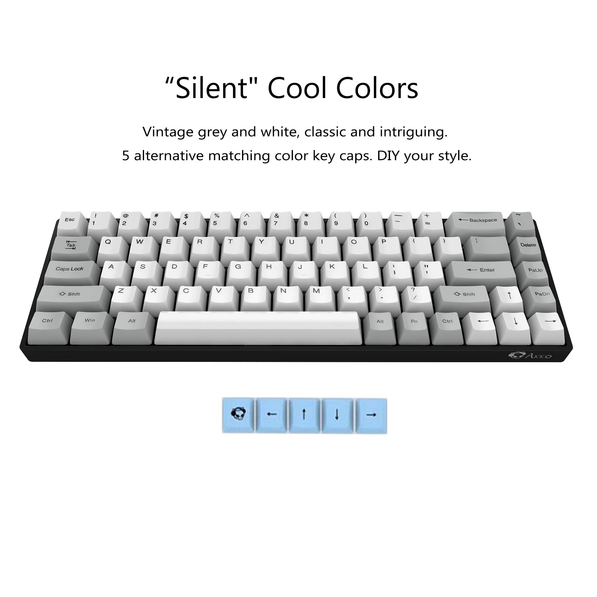Akko 3068 Mini Mechanical Gaming Keyboard Bluetooth Wired Dual Mode Cherry MX Switch PBT Keycaps (Cherry MX Red)