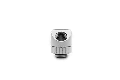 EKWB EK-Torque 45 Degree Angled Rotary Fitting, Nickel, 4-Pack