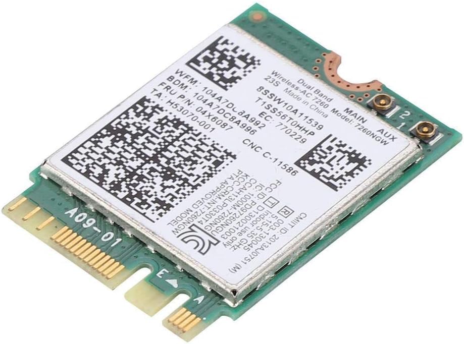 Dual Band Wireless-AC 7260 NGFF M2 Use for Intel AC 7260NGW 802.11ac 2x2 Wi-Fi + Bluetooth 4.0 Compatible with Lenovo Thinkpad T440 T540 X240 W540 L540 L440 Fru: 04X6007