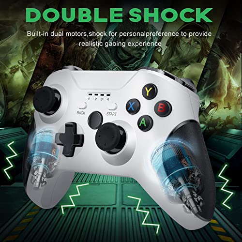 ASUNCELL Wireless Controller for Xbox One Xbox Series X|S gamepad Wireless video Wireless Controller with Dual Vibration game controller Wireless Xbox USB Gamepad Joypad Controller with Windows7/8/10/11,White