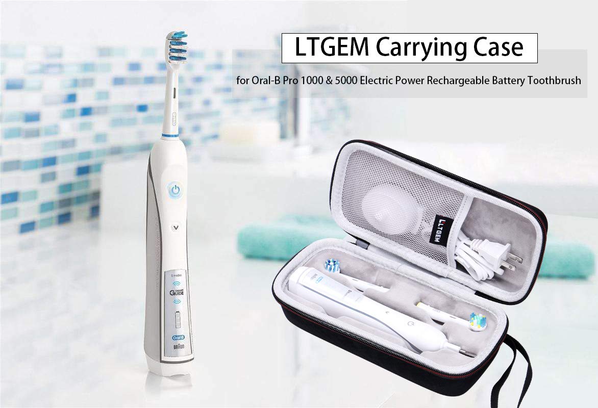 LTGEM EVA Hard Case for Oral-B Pro 1000/1500/2000/3000/3500 Power Rechargeable Electric Toothbrush (Sale Case Only)