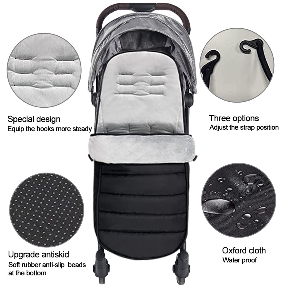 AIKSSOO Universal Baby Stroller Bunting Bag Footmuff Sleeping Bag Warm Thicken Winter Outdoor Waterproof Windproof Cold-Proof Detachable