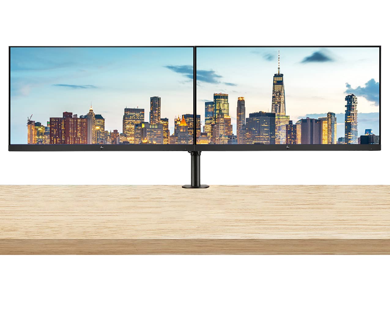 HP EliteDisplay E27 G4 27 Inch IPS LED Backlit Monitor 2-Pack Bundle with FHD 1920 x 1080, Blue Light Filter, HDMI, VGA, DisplayPort, Fully Adjustable Desk Mount Monitor Stand