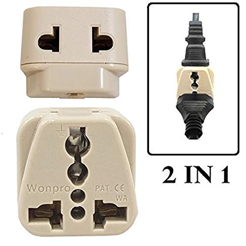 REGVOLT Grounded Universal Socket 2 in 1 Plug Adapter Type B - USA/Japan (2 - Pack)