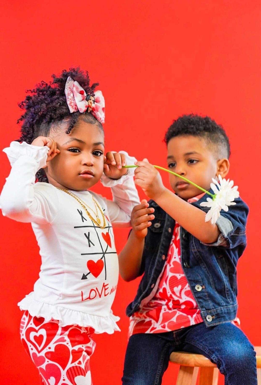 Unique Baby Girls Valentines Day Love Always Wins Pants Set (4t, Love Wins)