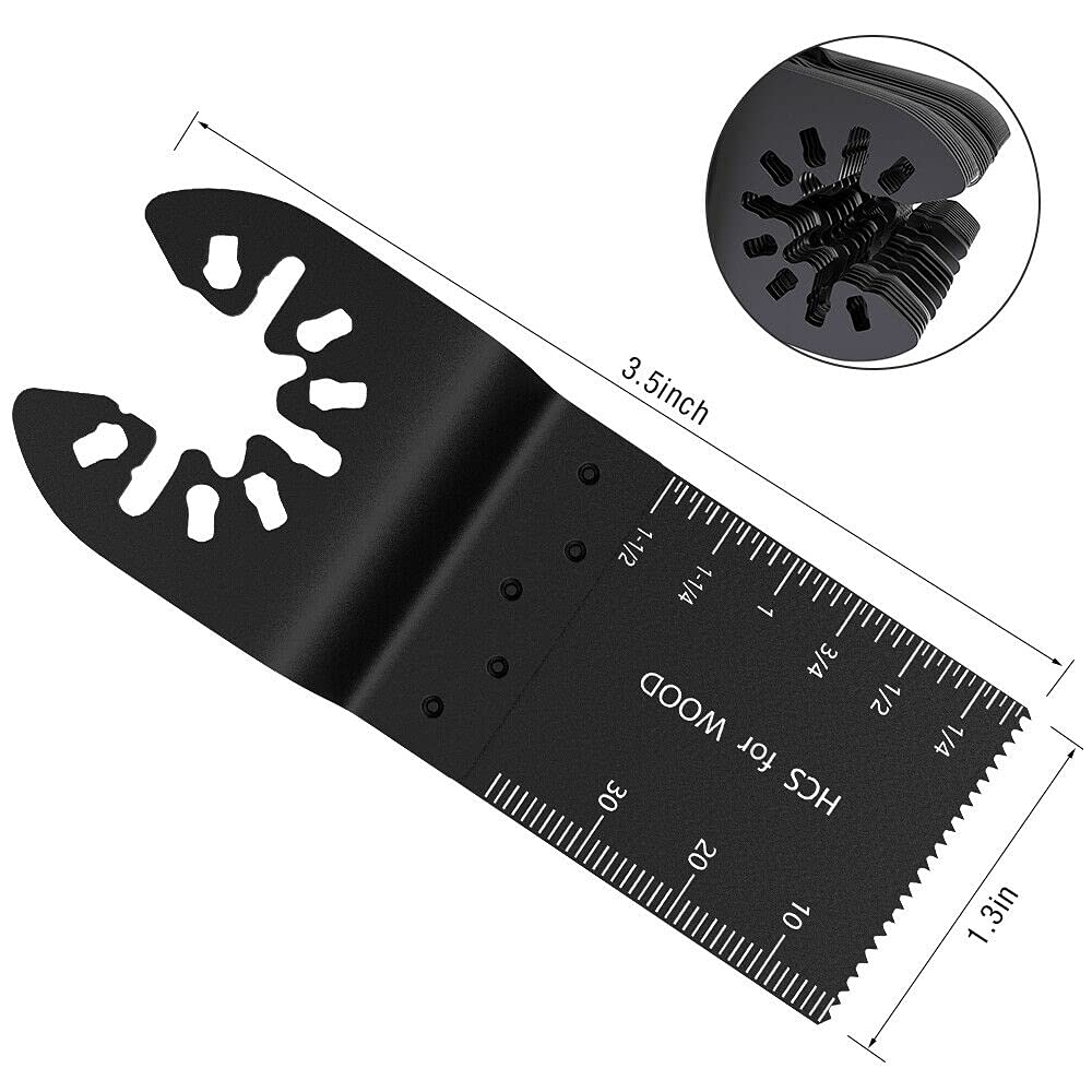 20PCS Metal Wood Oscillating Multitool Quick Release Saw Blades Compatible with Fein Multimaster Porter Cable Black & Decker Bosch Craftsman Ridgid Ryobi Makita