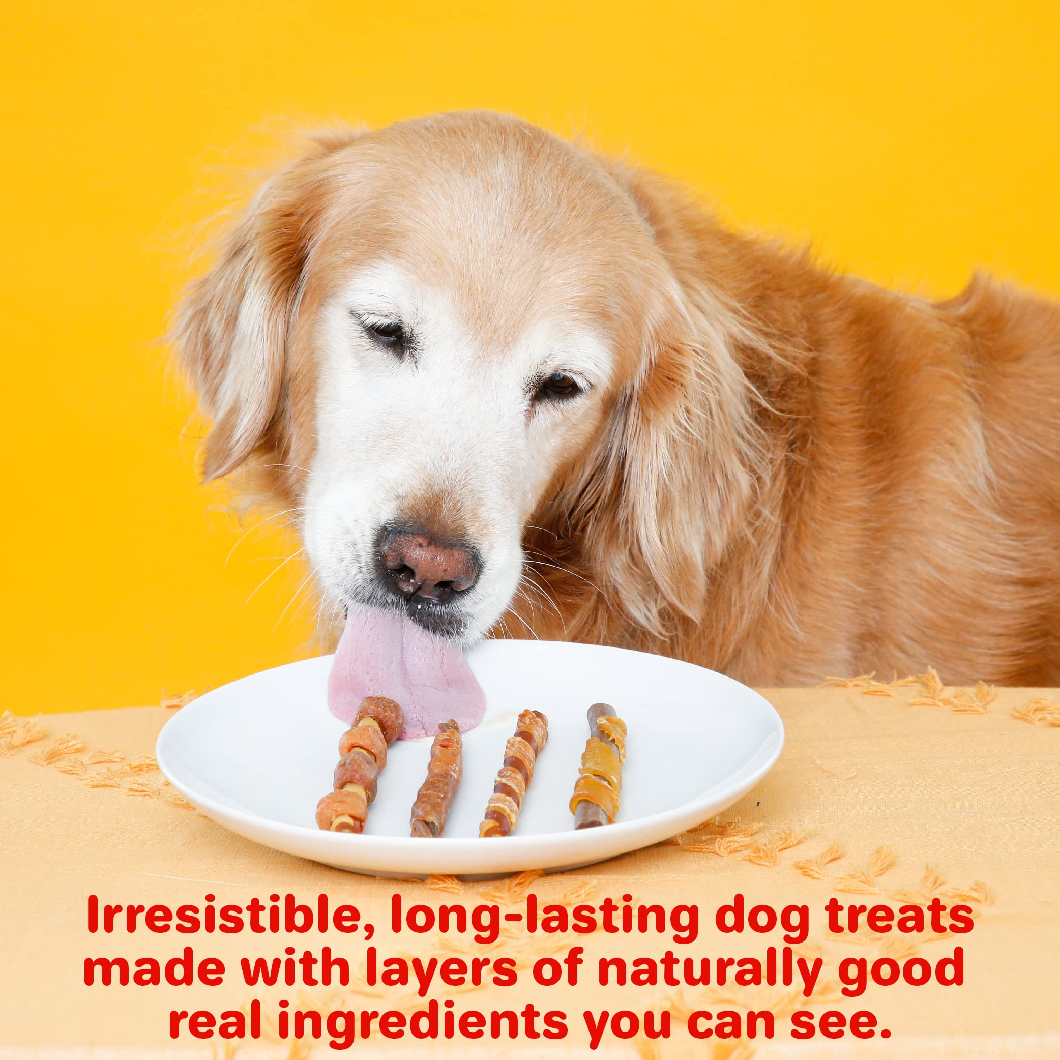 Hartz Oinkies Tender Ribs with Real Chicken, Duck & Veggies, Peanut Butter Flavored Rawhide-Free Dog Treats, Highly Digestible Dog Chews, 22 Count