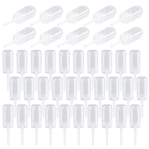 EKIND Round Shape Clear Push-Up Cake Pop Shooter (Push Pops) Plastic Containers with Lids, Base & Sticks, Pack of 40