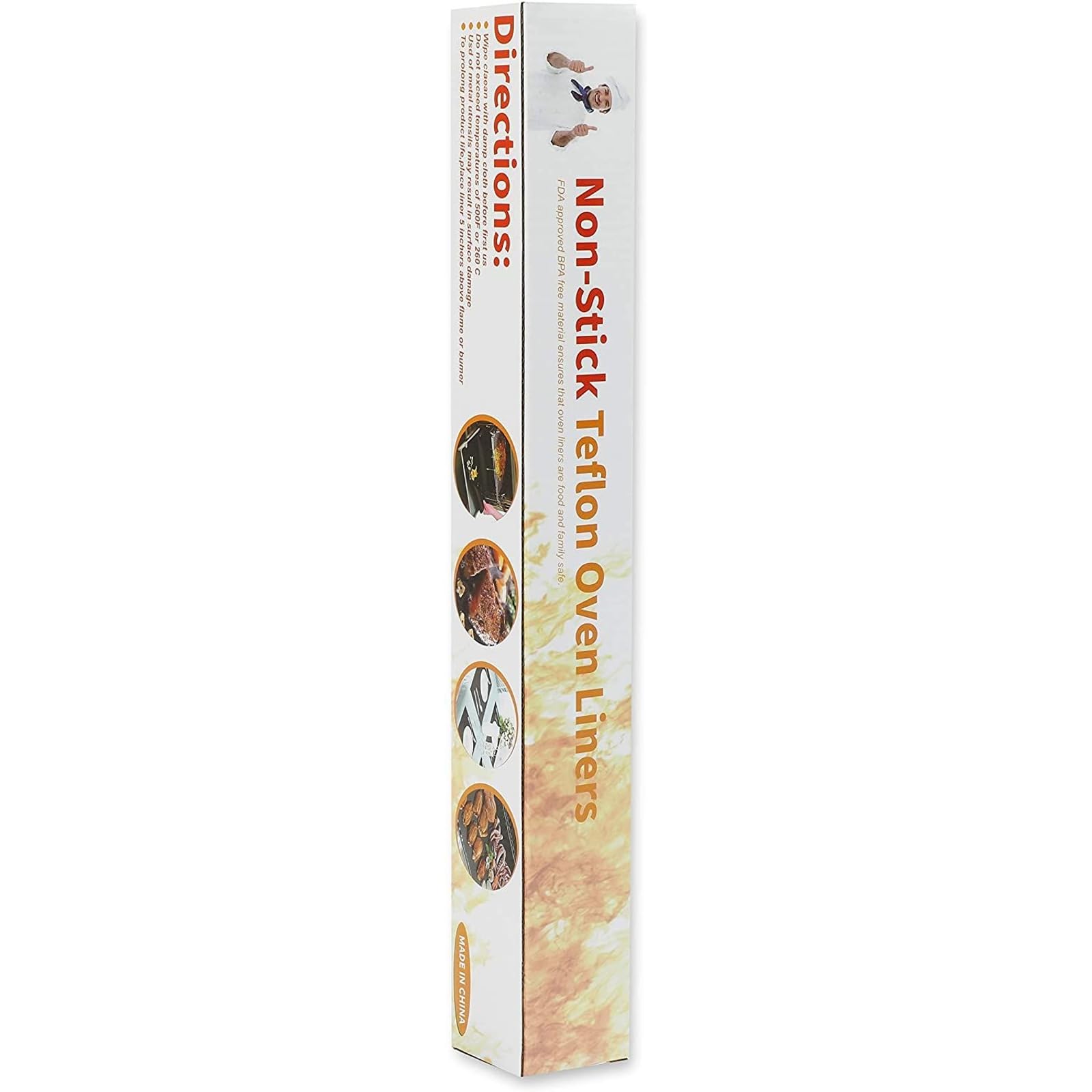 5-Pack Non Stick Reusable Oven Liners, Black Heavy Duty Heat Resistant Mats 15.7"x19.7"