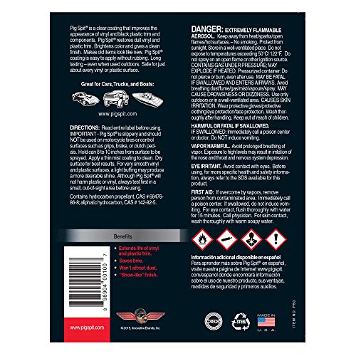 Pig Spit Original for Use on Motors, Transmissions, Vinyl and Black Plastic Trim Components and Tires, 9 oz, 2-Pack