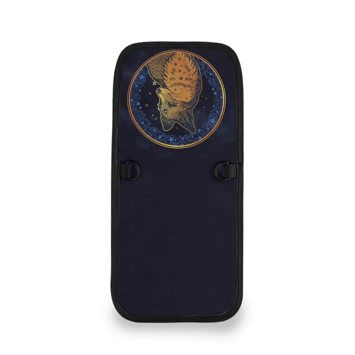 ALAZA Fox Portrait Boho Moon Star Small Crossbody Wallet Purse Cell Phone Bag Rfid Passport Holder with Credit Card Slots
