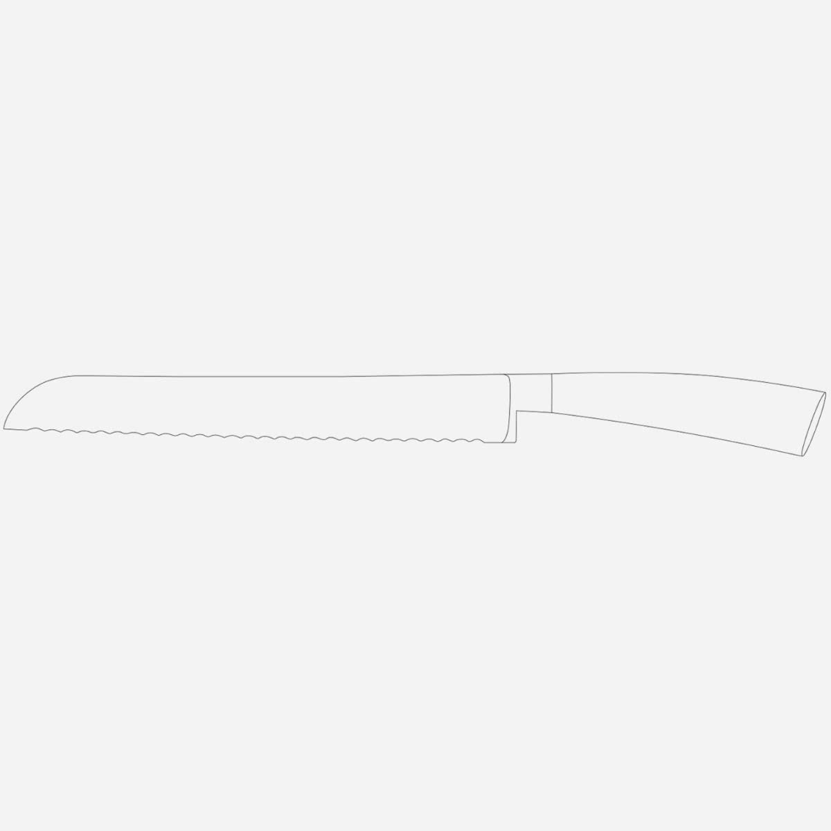 Berkel Elegance 8.5-inch Bread Knife, Red/Premium Quality/Kitchen Knife/Elegant Cutlery for Home/Stainless Steel Blade/Made in Italy
