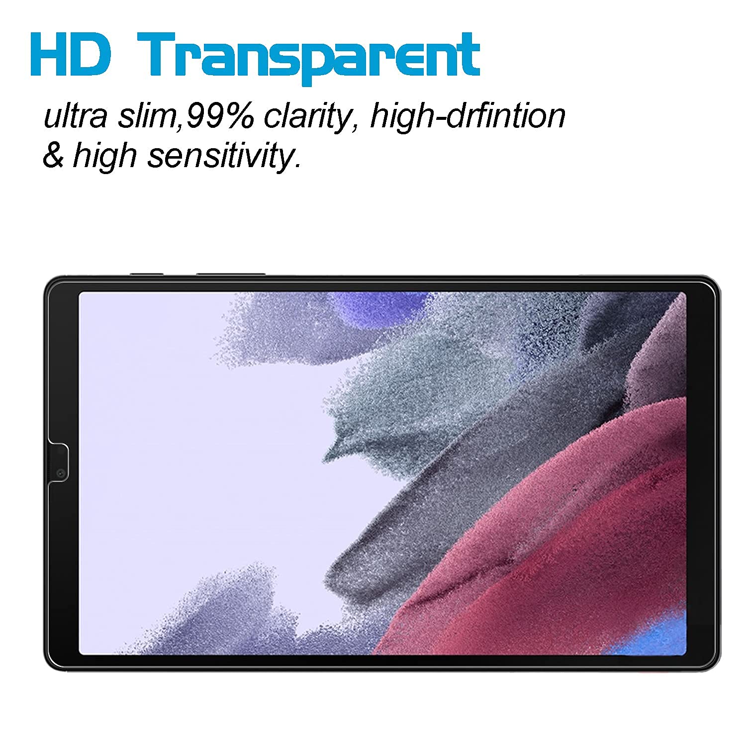 XunyLyee 2-Pack, Screen Protector for Samsung Galaxy Tab A7 Lite 8.7 inch Bubble Free Tempered Glass Film