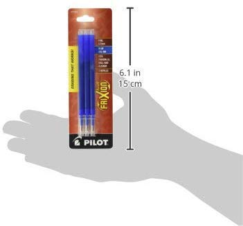 Pilot Gel Ink Refills for FriXion Erasable Gel Ink Pen, Fine Point, Blue Ink, 6 Pack, 18 Refills Total