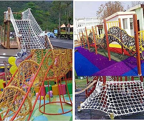 EkiDaz HXRW Rope Net Climbing Net for Kids Climbing Cargo Net Indoor Outdoor Safe Nets for Obstacle Course Playground Treehouse Playground Sets for Backyards (Size : 3 * 4m(9.9 * 12.12ft))