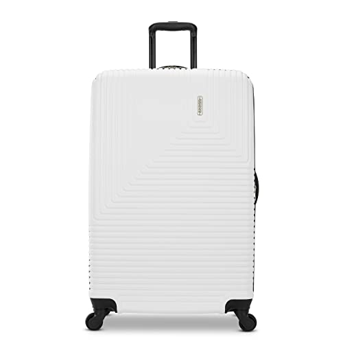 AMERICAN TOURISTER Groove Hardside Luggage with Spinner Wheels, White, 3-Piece Set (Carry On, Medium, Large)