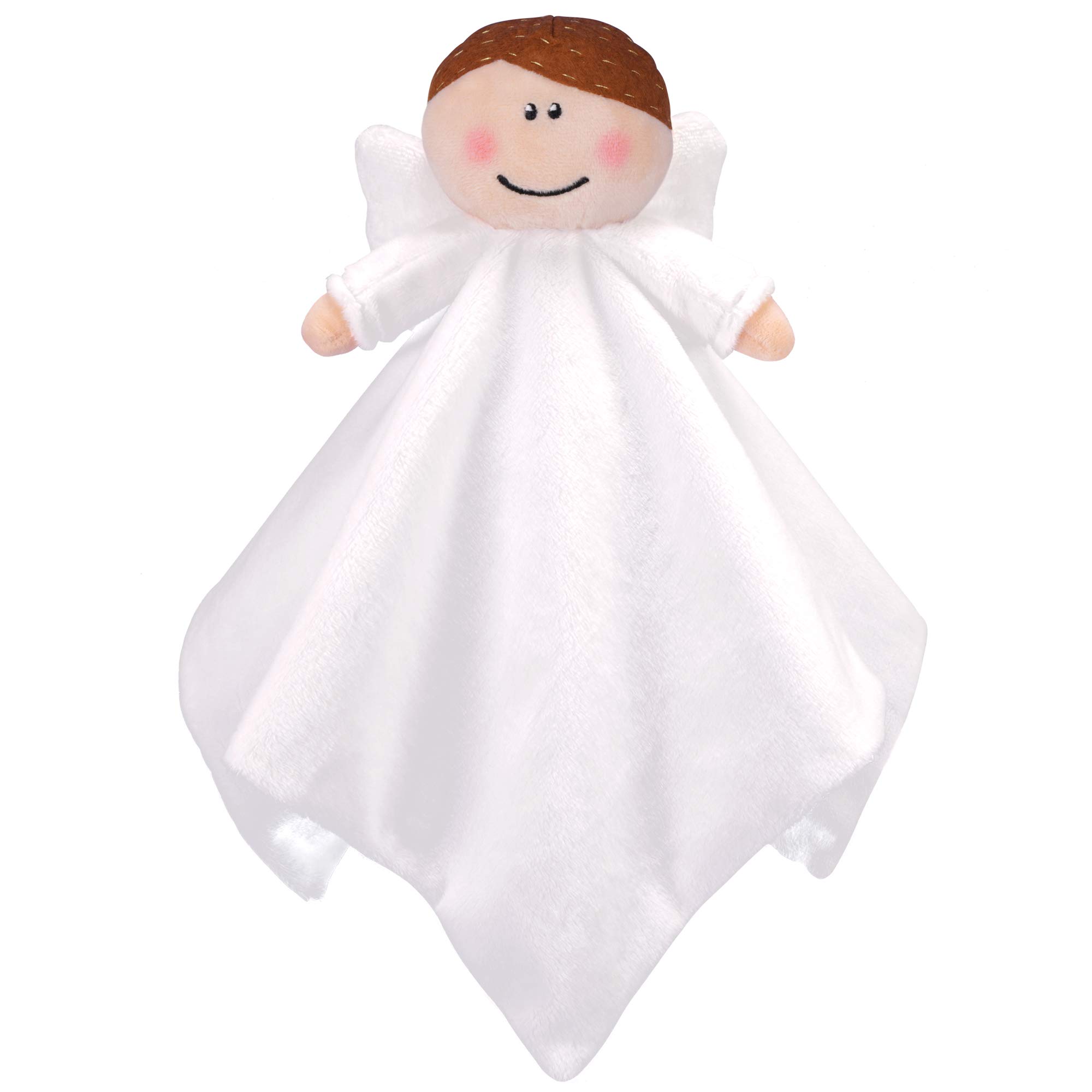 The Angel Gift Angel Lovey Baby Security Blanket, Unisex Newborn Gift, Soft Lovey for Babies - Courage, Boy