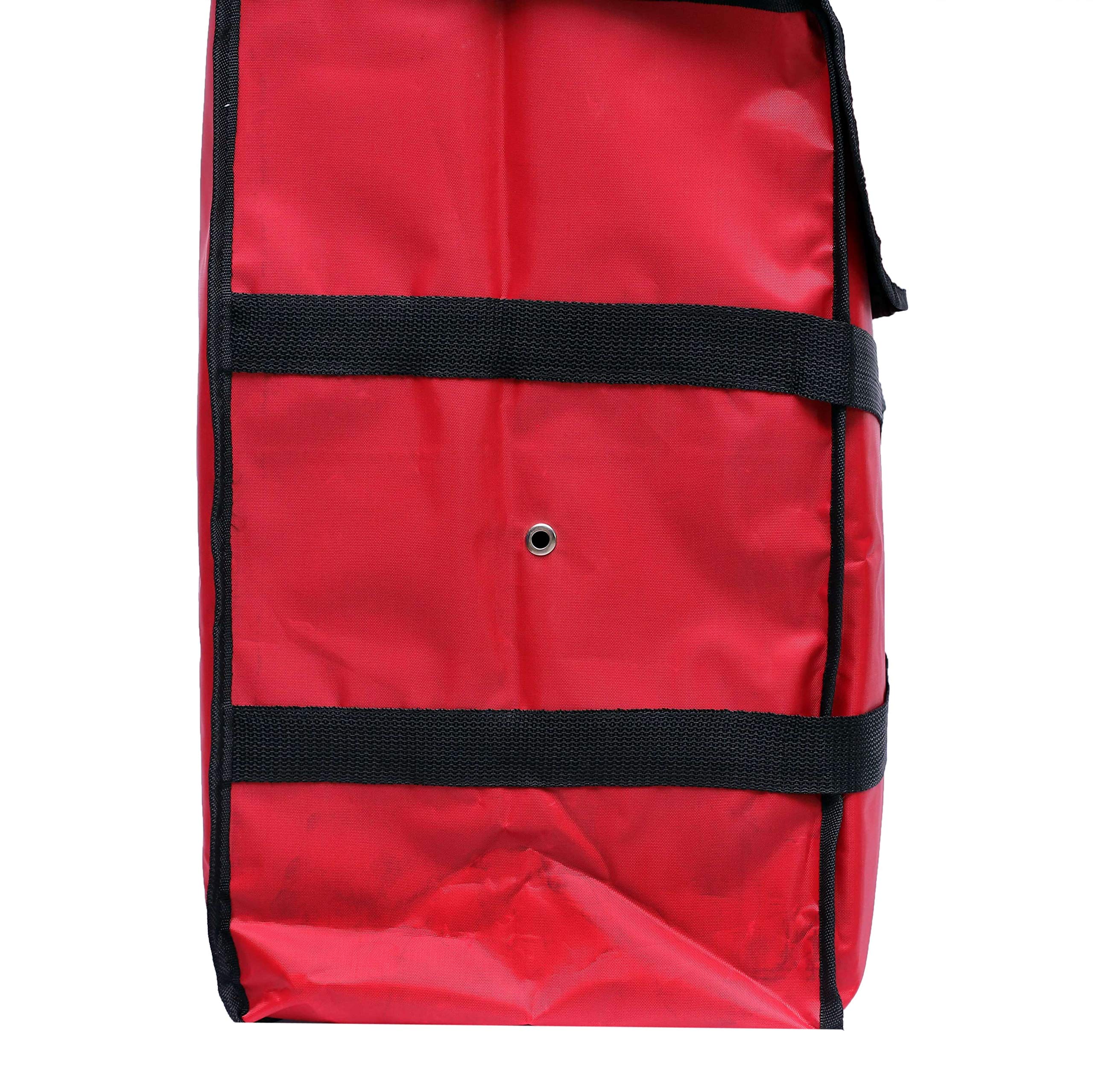 Best Quality Nylon Insulated 20" x 20" x 12" Red Pizza Delivery Bag