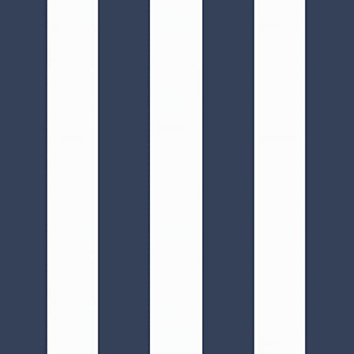 Arden Selections Modern Outdoor Seat Cushion 20 x 20, Sapphire Blue Cabana Stripe