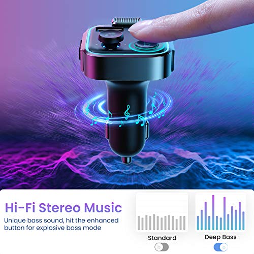 AINOPE 100W USB C to USB C Fast Charging Cable& Bluetooth FM Transmitter for Car Adapter