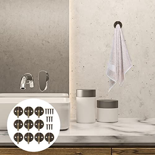 Angoily Wall Mount Clothes Rack 10pcs Bathroom Towel Hook Coat Hook Racks Alloy Clothes Hanger Classic Heavy Duty Wall Mounted Metal Hook Pothook for Garage Kitchen Door Wall Hanger Hooks