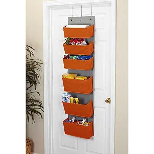 Household Essentials 2168-1 Over-the- Over-the-Door Organizer, Orange