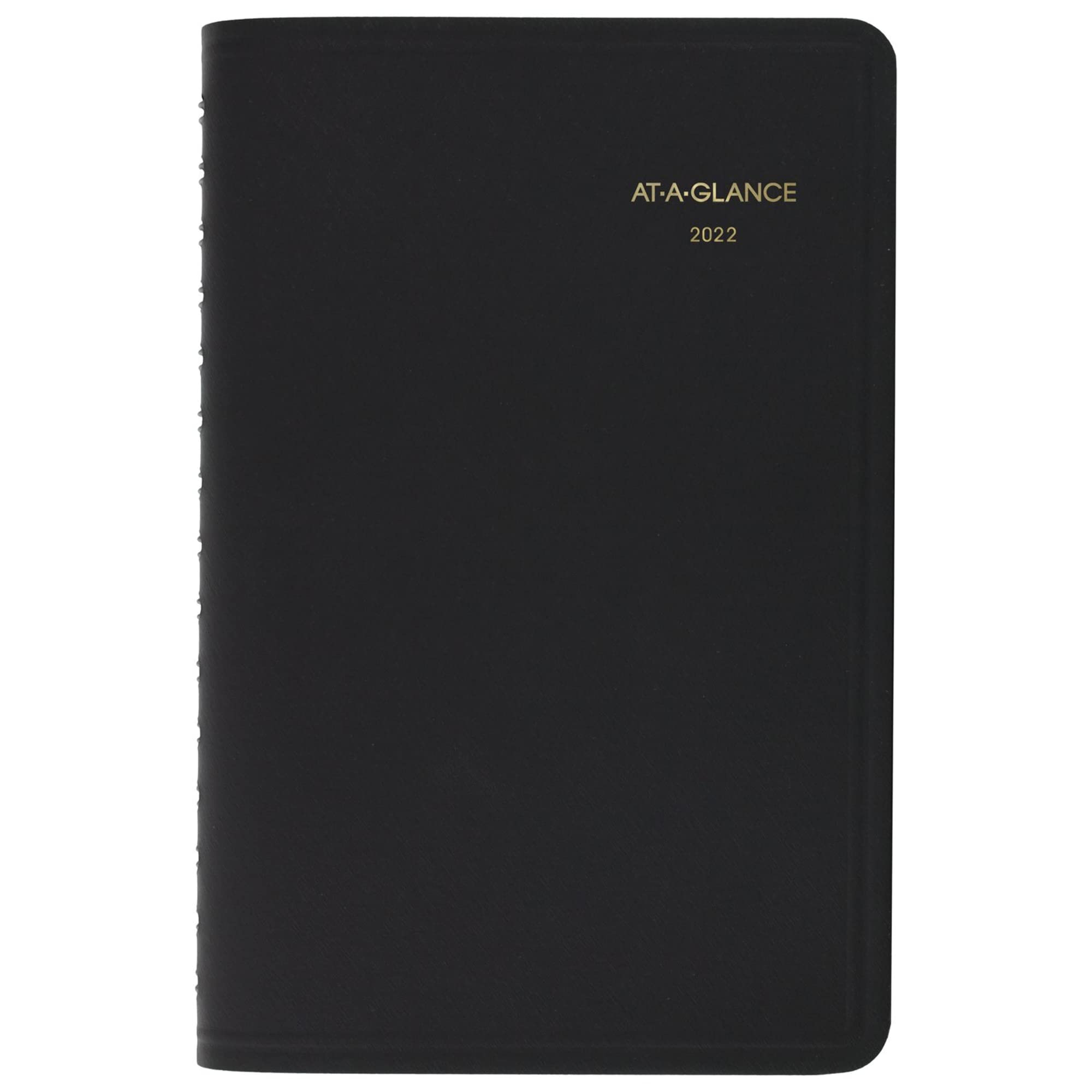 2022 Daily Appointment Book & Planner by AT-A-GLANCE, 7" x 8-3/4", Medium, 24 Hour, Black (7082405)