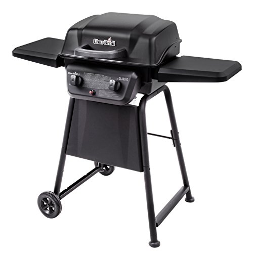 American Gourmet 463672717 Classic 280 2-Burner Liquid Propane Gas Grill, No Side, Black & Cuisinart CCB-5014 BBQ Grill Cleaning Brush and Scraper, 16.5", Stainless Steel, 16. 5"