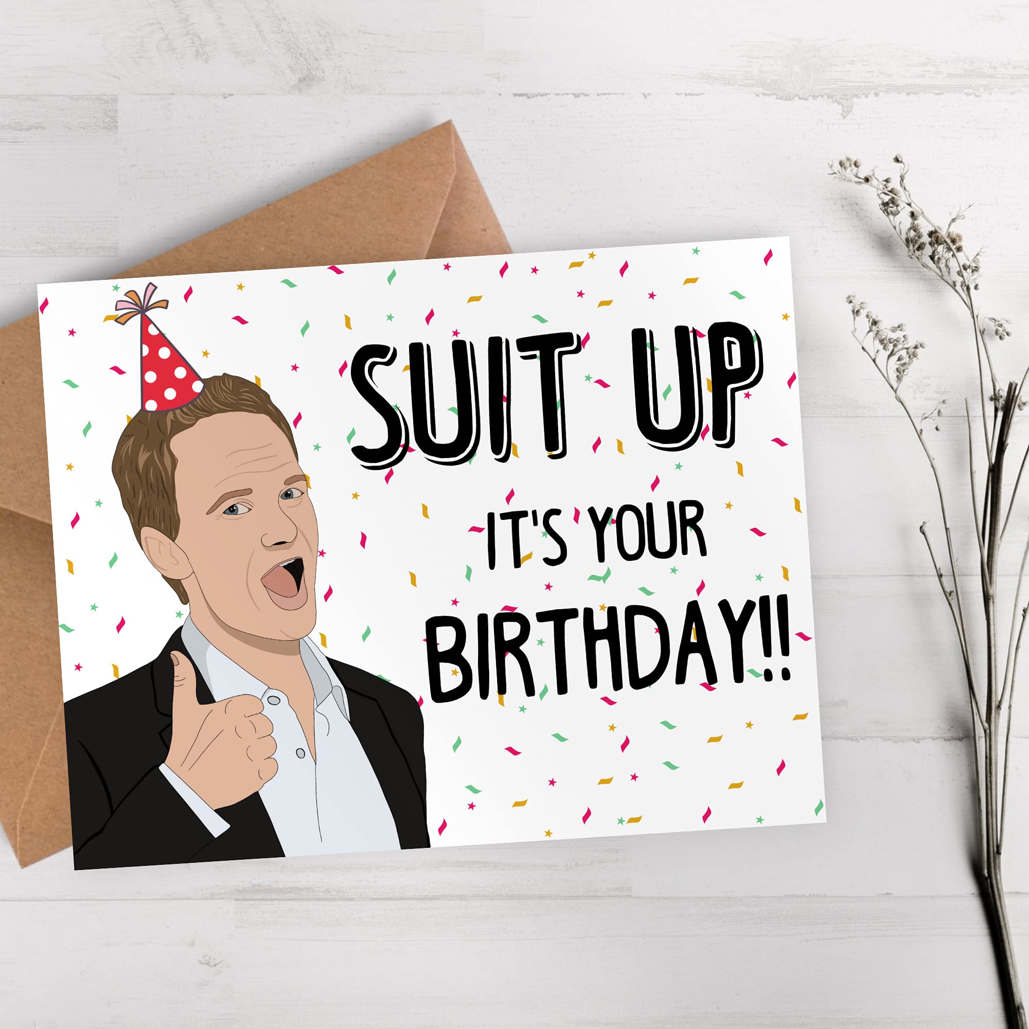 Barney Stinson Suit Up Birthday Card / funny card for him / birthday gift for her / happy birthday card / birthday wishes funny card for her / how met your mother / himym