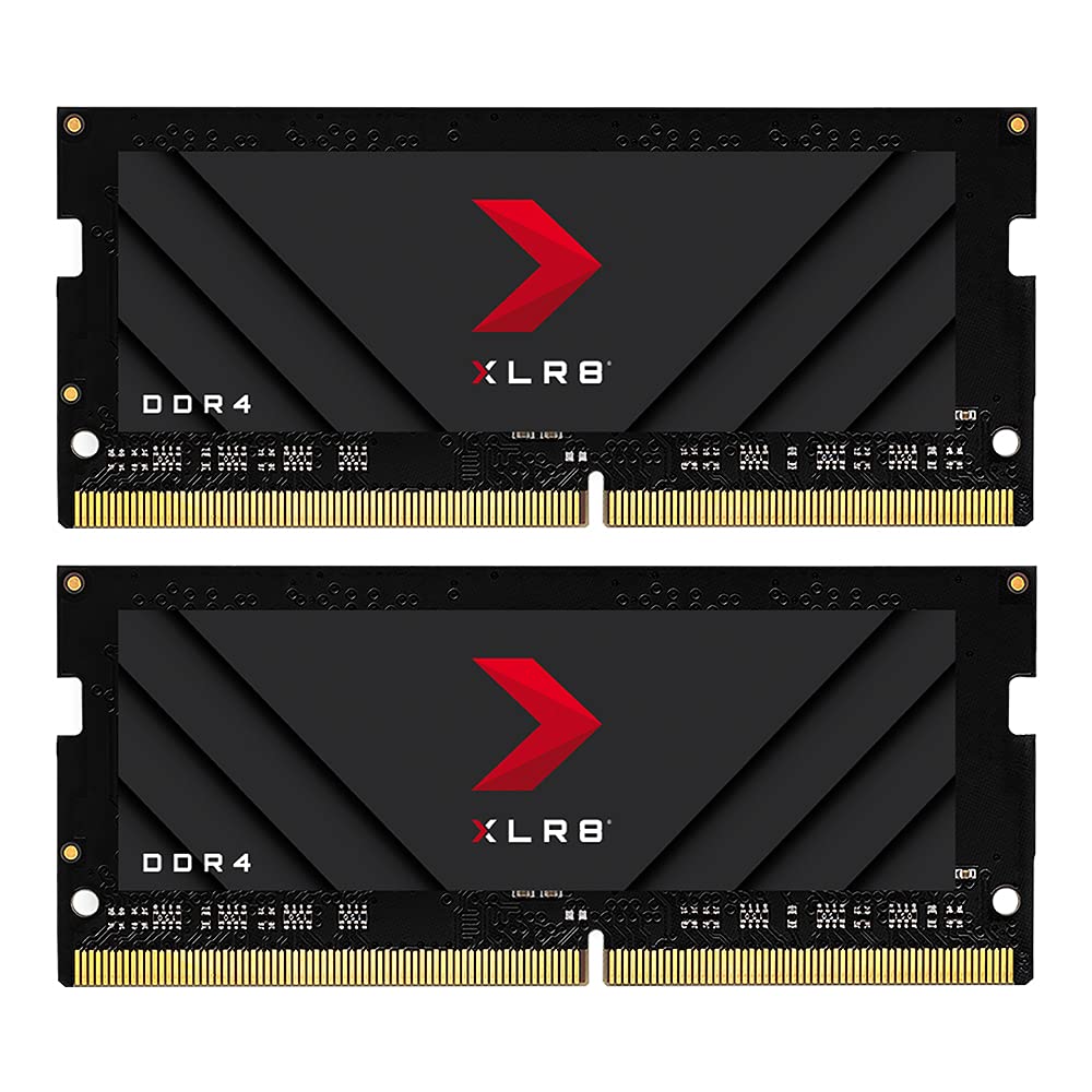 PNY XLR8 Gaming 32GB (2x16GB) DDR4 DRAM 3200MHz (PC4-25600) CL20 1.2V Dual Channel Overclocked Notebook/Laptop (SODIMM) Computer Memory Kit – MN32GK2D43200X