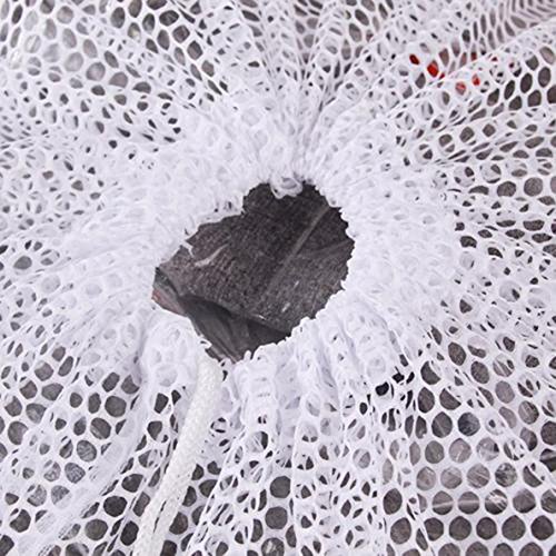 Edtoy White Drawstring Washing Bag for Washing Machine Mesh Net Laundry Bags M