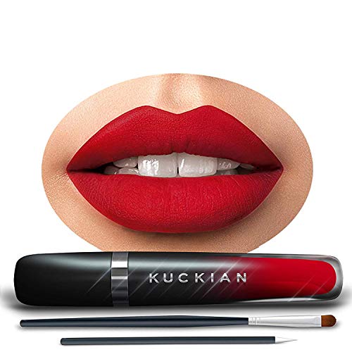 PERFECT Red Lipstick - 12-Hour Kiss Proof Velvet - Ultra Long Lasting - Brush & Diamonds - Clean, Vegan, Independent & Cruelty Free