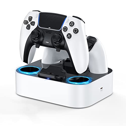 LVFAN PS5 Controller Charger Station, PS5 Controller Accessories Charging Station, PS5 Controller Charger for Playstation 5 Controller / PS5 Edge Controller