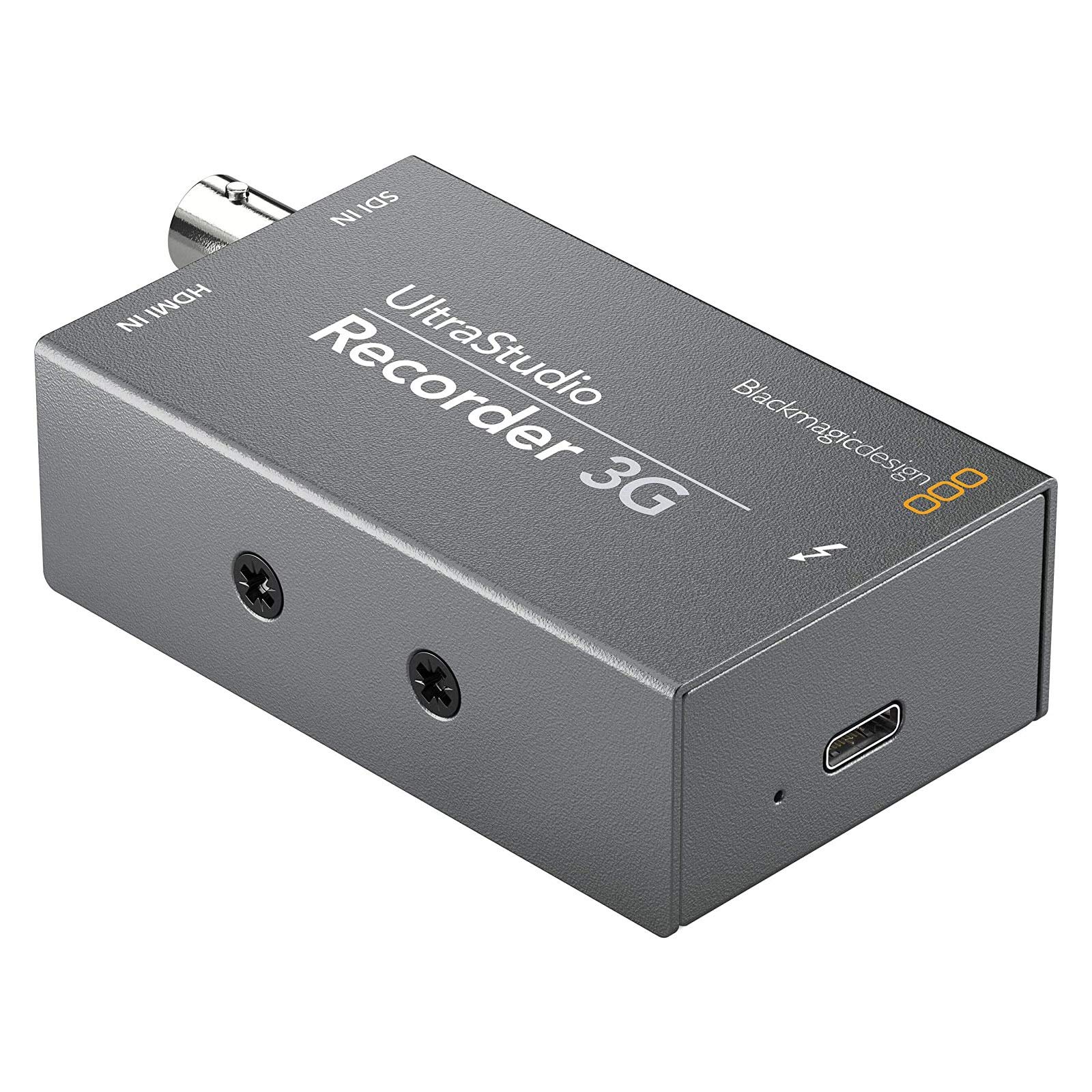 Blackmagic Design UltraStudio Recorder 3G Capture Device Bundle with Thunderbolt 3 (40 Gbps) USB-C Cable (100W, 0.5m) and 6-Inch Fastening Cable Ties (10-Pack) (3 Items)