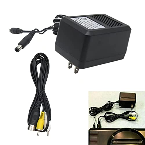 AV Cable and AC Power Cord Bundle for SEGA Genesis 1 Model for 1601 by HAOYU