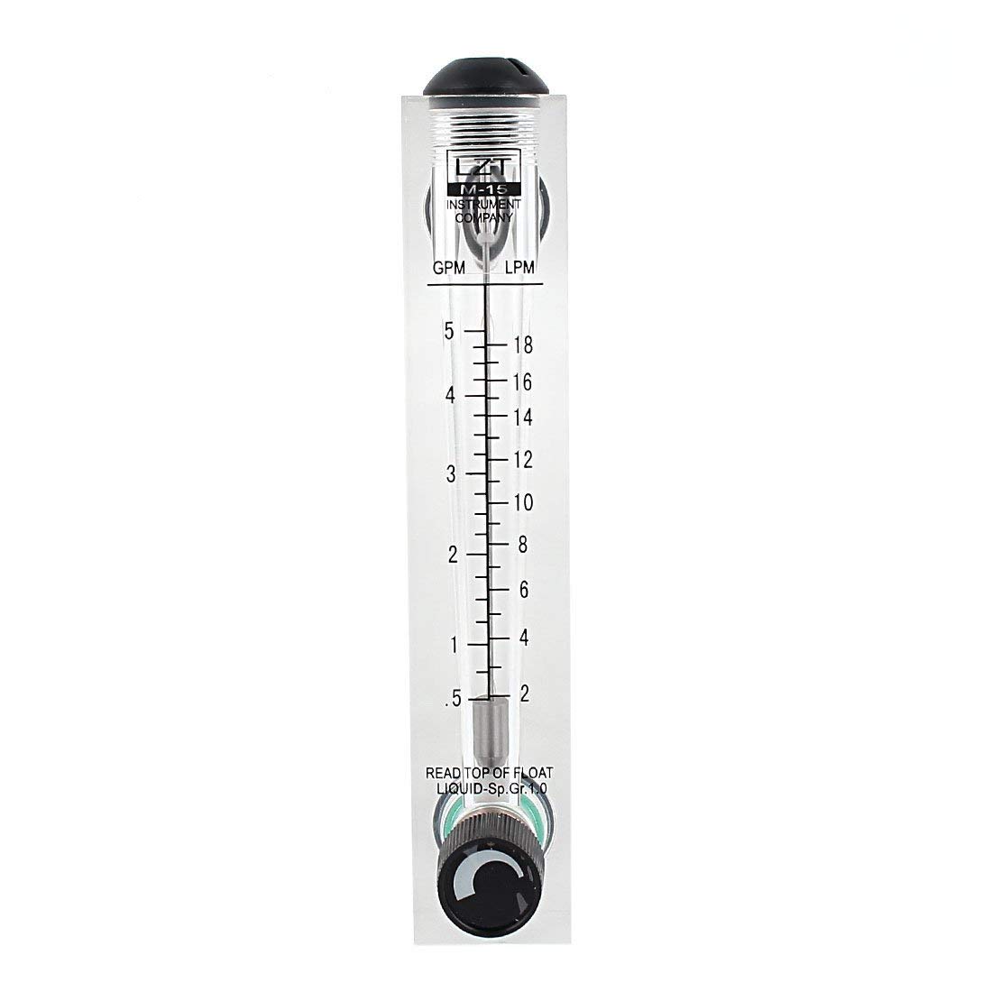 Xnrtop Adjustable Knob 0.5-5GPM 2-18LPM Water Flow Meter Panel Type Flowmeter