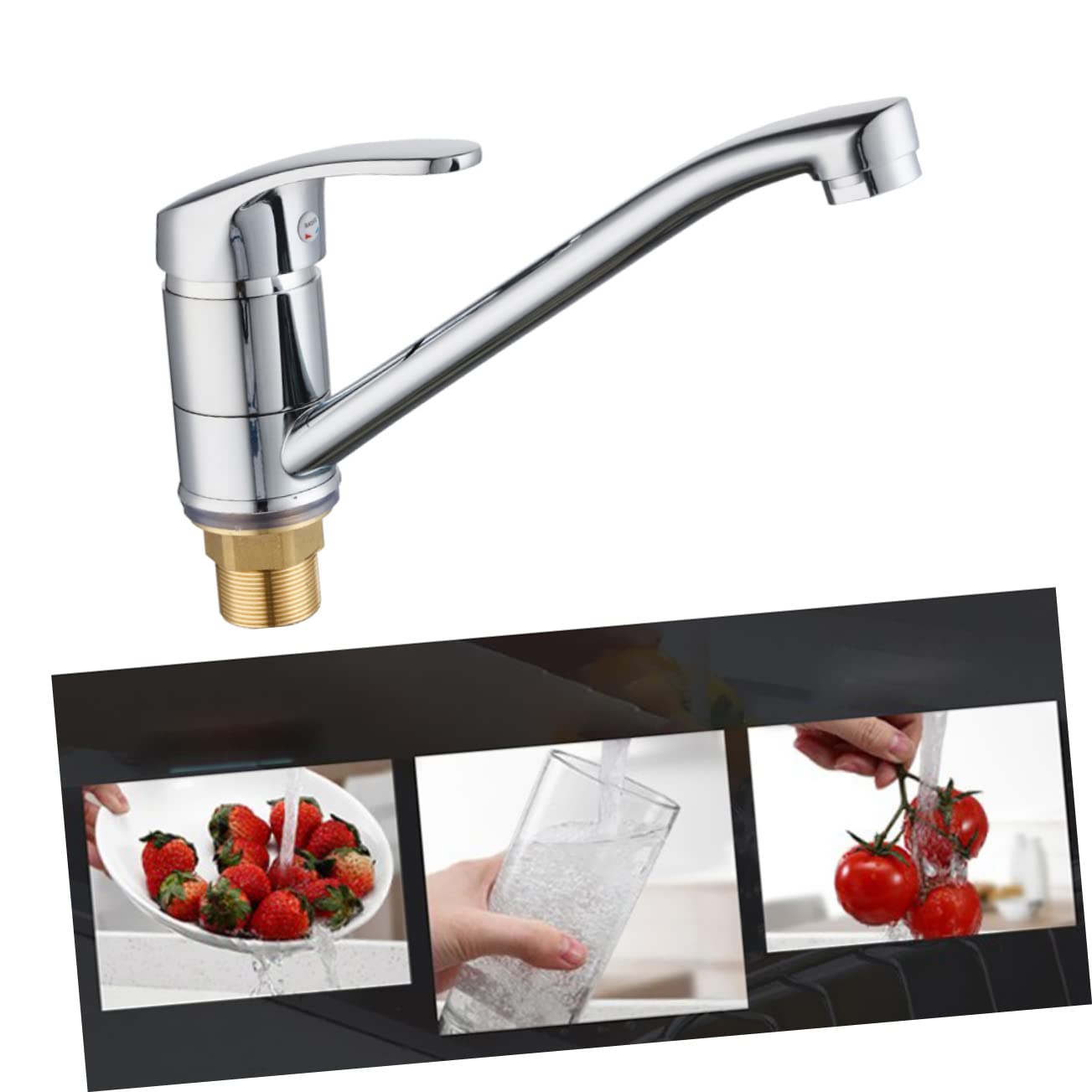 Veemoon Sink Faucet Kitchen Faucet Water Tap Bath Mixer Tap Washbasin Mixer Tap Hot and Cold