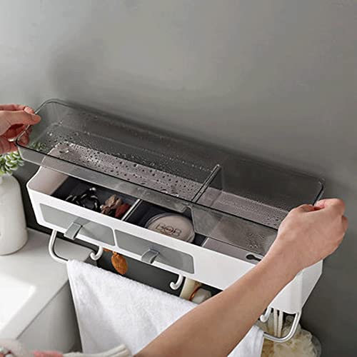 DFHBFG Punch-Free Bathroom Organizer Rack Shampoo Rack Bath Kitchen Towel Holder Household Items Bathroom Accessories