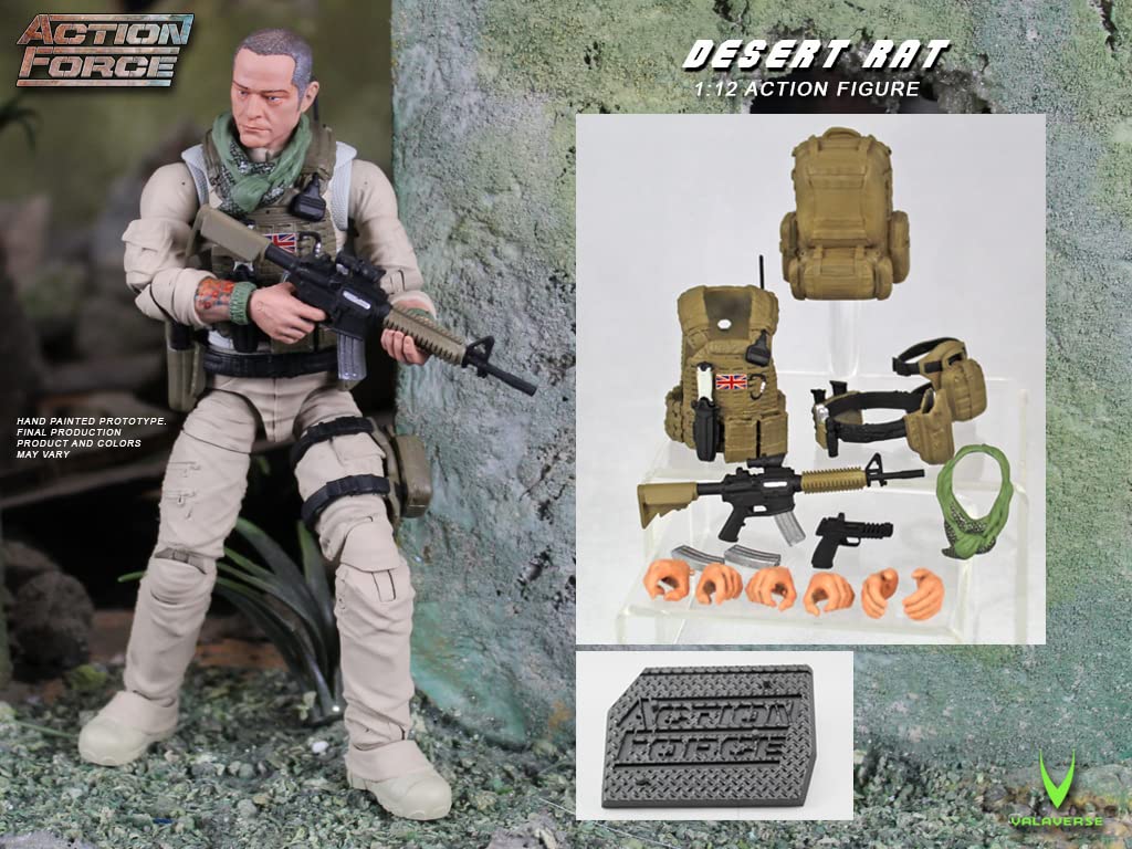 Action Force Valaverse Series 2 Desert Rat Premium 6-Inch Scale Action Figure with Multiple Accessories