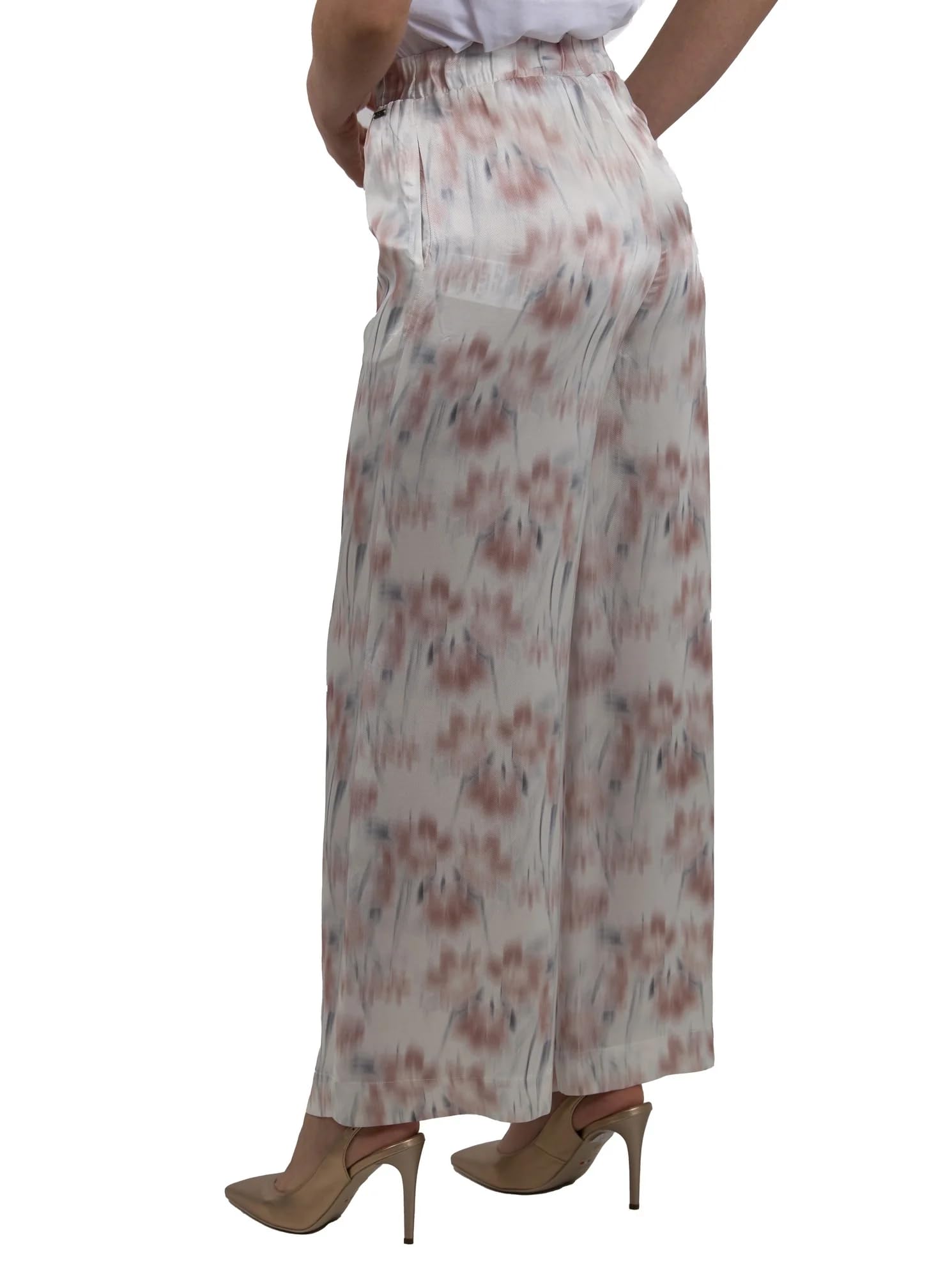 A|X ARMANI EXCHANGE Women's Print Pants, Opt. White Secret Garden, 14