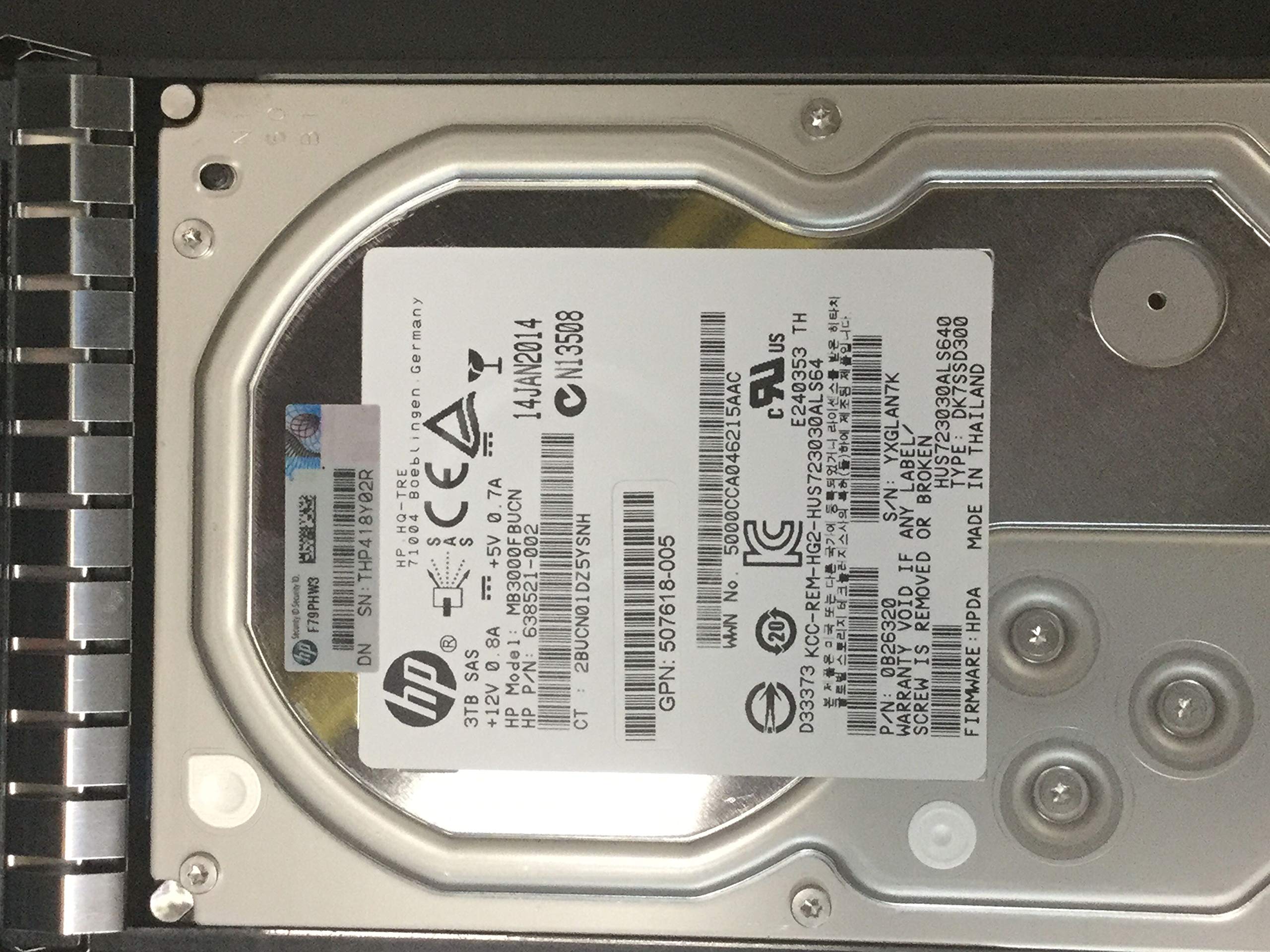 HP 625140-001 3 TB 3.5" Internal Hard Drive - 625030-001, 625031-B21, 652766-B21