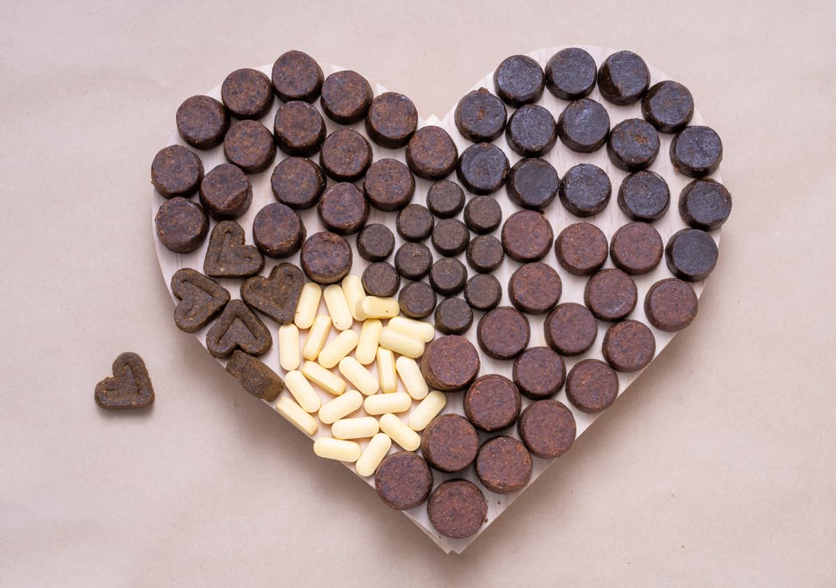Dr. Jeff Werber Body Boost Multivitamin for Dogs - Heart Shaped Soft Chews with Essential Omega Fatty Acids, Vitamins and Minerals of Dogs - Tasty Beef Flavor - 60 ct.